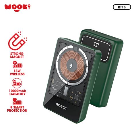 Robot Rt13 10000mah Powerbank Wireless Magnetic Pd 20w Strong Magnet Power Bank 12 Months