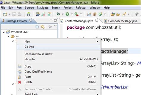 Ide Keyboard Shorcut For Go Into In Eclipse Stack Overflow