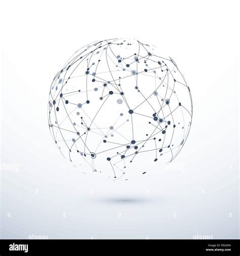 Global Network Icon Abstract Structure Of Worldwide Web Sphere With