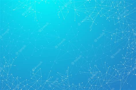 Premium Vector Geometric Abstract Connected Line With Dots Big Data Visualization Molecule