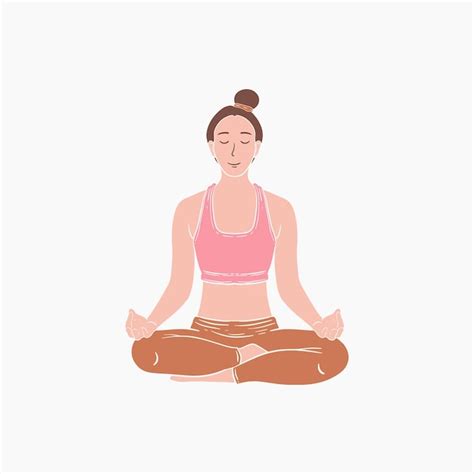 Premium Vector Lotus Pose Yoga Illustration