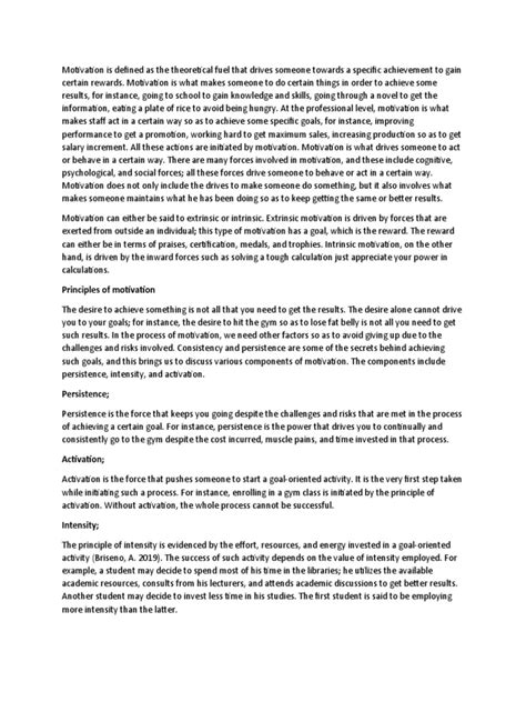 Motivation Assignment Edited Pdf Motivation Motivational