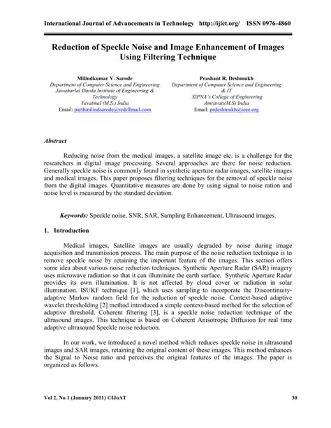 Speckle Noise Reduction In Sar And Ultrasound Images