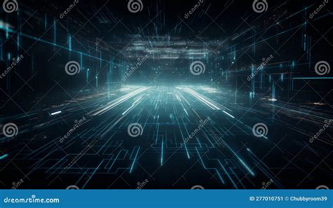 Abstract Technology Background Circuit Dots Lines And Binary Data