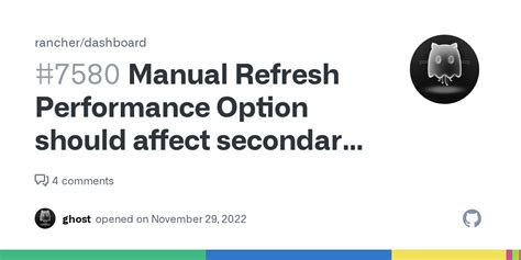 Manual Refresh Performance Option Should Affect Secondary Resources As