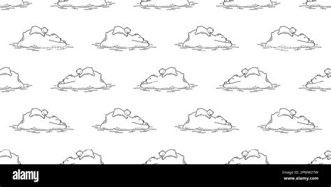 Bear Seamless Vector Polar Bear Pattern Dad Son Sleep Isolated Doodle