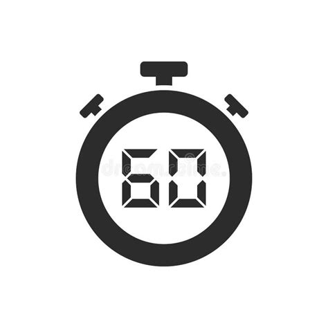 Isolated Stopwatch Icon With Sixty Seconds Stock Vector Illustration Of Hour Stopwatch 129020564