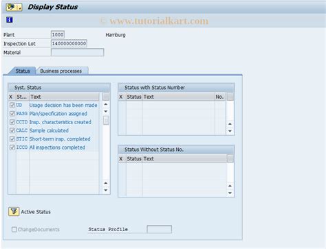 QA A SAP Tcode Change Inspection Lot
