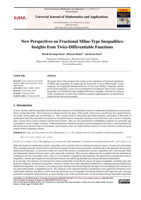 Pdf New Perspectives On Fractional Milne Type Inequalities Insights From Twice Differentiable