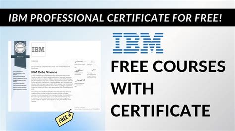 IBM Free Online Courses With Certificates IBM Free Data Science Course Professional Certi