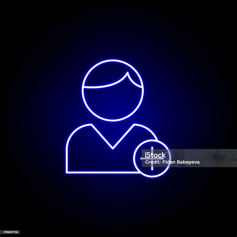 친구 우정 개요 파란색 네온 아이콘을 추가합니다 우정 선 아이콘의 요소입니다 표지판 기호 및 벡터는 웹 로고 모바일 앱 Ui Ux에 사용할 수 있습니다 Brand Name