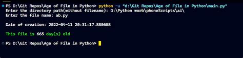 How A Python Script Calculates The Age Of A File In A Directory Abhishek Singh Posted On The