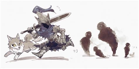 Artorias The Abysswalker And Great Grey Wolf Sif Dark Souls And 1 More