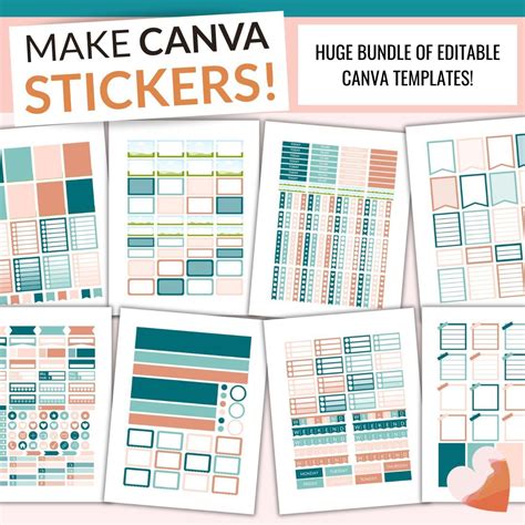 Editable Canva Planner Sticker Templates