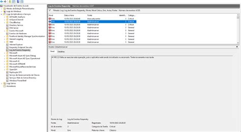 Kaspersky Security Center 14 Não Abre E Gera Milhares De Logs De Erro