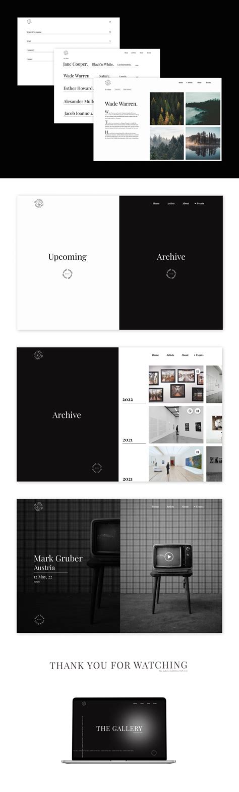 Photogallery Fullscreen Website Design Clean Design Behance