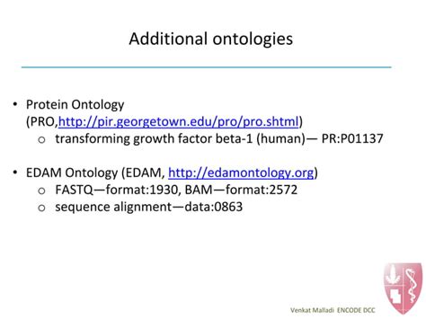ontology application and use at the encode dcc ppt