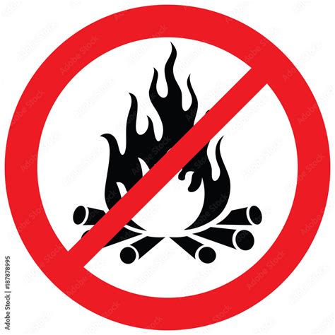 Fire Prohibition Sign Royalty Free Vector Image