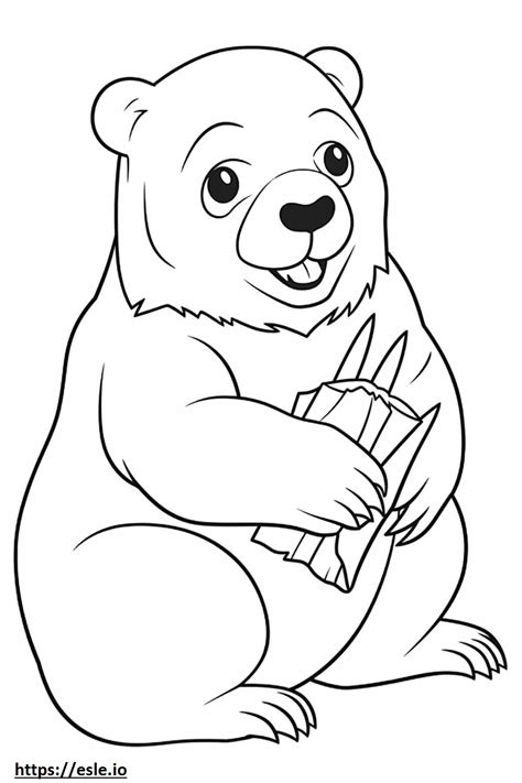 Beaski Kawaii Coloring Page