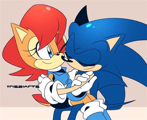 Sonic The Hedgehog And Sally Acorn Sonic And 1 More Drawn By