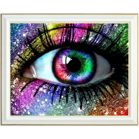 Broderie diamant Œil arc en ciel Divers Yeux Lartera