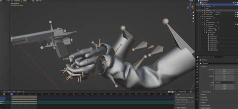 Animation How To Combine Armatures Gun Armature And Arm Armature