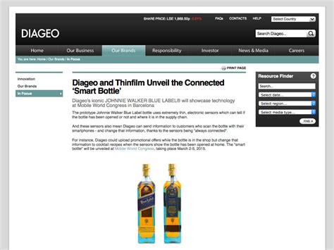 johnnie walker blue label smart bottle app on behance