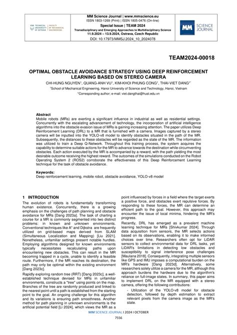 Pdf Optimal Obstacle Avoidance Strategy Using Deep Reinforment