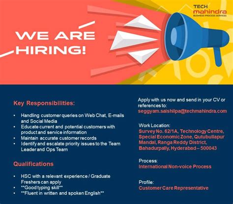 Khasim Shaik On Linkedin Techmahindra Hiring Hyderabad Location