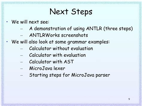 Ppt Compiler Design Antlr Antlrworks Lexer And Parser Generator Powerpoint Presentation