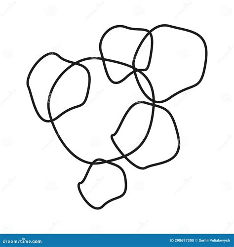 doodle icon with random overlapping design element stock illustration