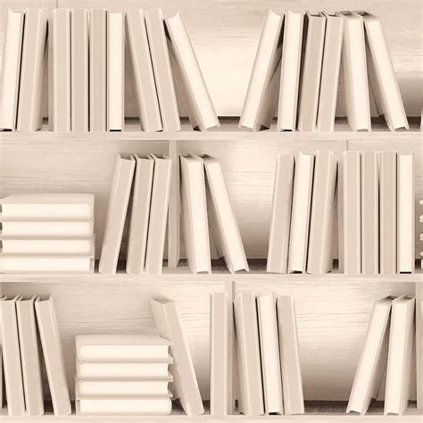 Modern Library Wallpaper In Cream I Love Wallpaper