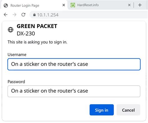 Green Packet Dx 230 Default Login How To