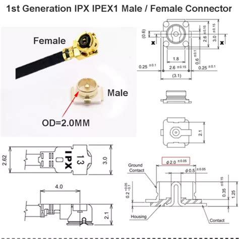 CONNECTEUR DE CARTE De Circuit Imprim Compact Et Fiable IPEX U FLRSMT