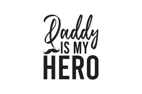 Schwarz Weiß Poster mit dem Satz Papa ist mein Held Premium Vektor