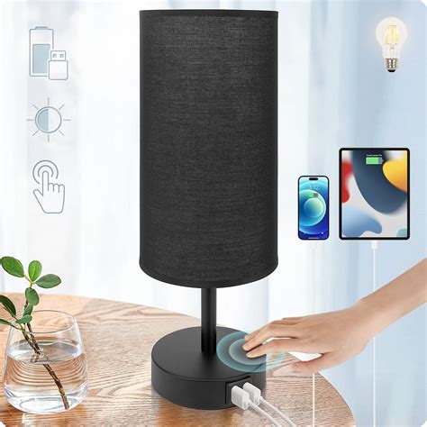Kakanuo Touch Bedside Lamp For Bedroom With Usb C Port