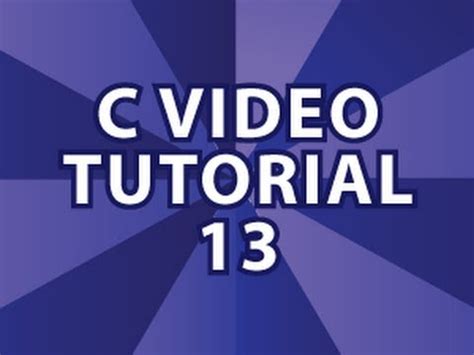 C Video Tutorial Youtube