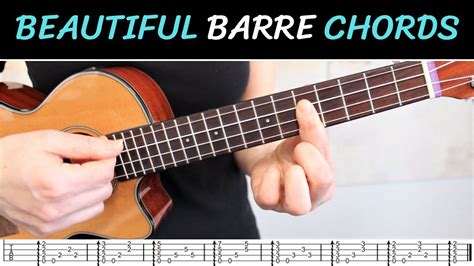 Beautifully Simple Barre Chord Progression Ukulele Strumming