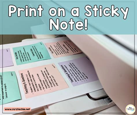 Printing On Sticky Notes