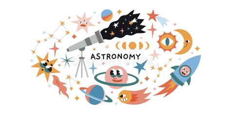 Astronomy Lesson At School Science Of Space Exploration Oval