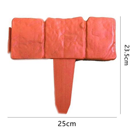 20pcs Plastic Garden Edging Border Stone Effect La Vicedeal