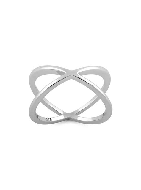 Reagan Criss Cross X Ring In Sterling Silver — Jewellery Co Australia
