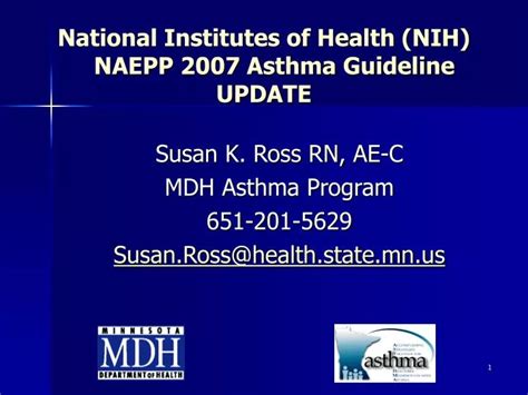Ppt National Institutes Of Health Nih Naepp 2007 Asthma Guideline Update Powerpoint