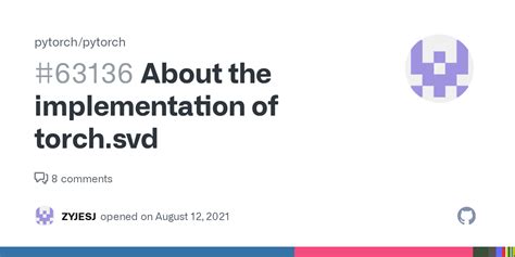About The Implementation Of Torchsvd · Issue 63136 · Pytorchpytorch