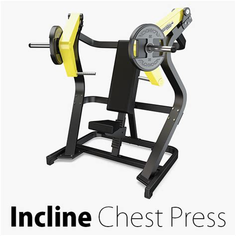 Technogym Plate Loaded Incline Chest Press 3d Model