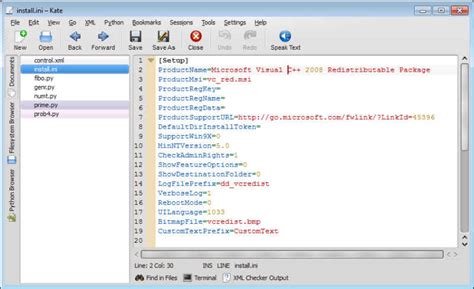 Windows Kde4 Kate Text Editor