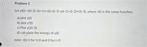 Solved Problem 1let