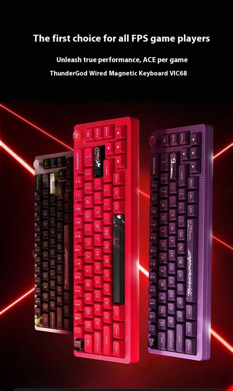 Thunderobot Vic68 Aluminum Wired Magnetic Keyboard 65 Hot Swappable
