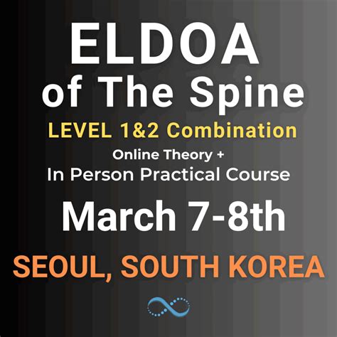 Eldoa 1and2 Combination Seoul South Korea March 7 8th Eldoausa