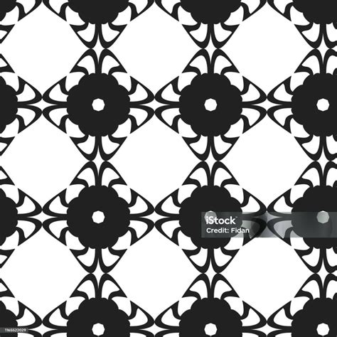 Seamless Vector Background Black And White Repeat Pattern Abstract 10